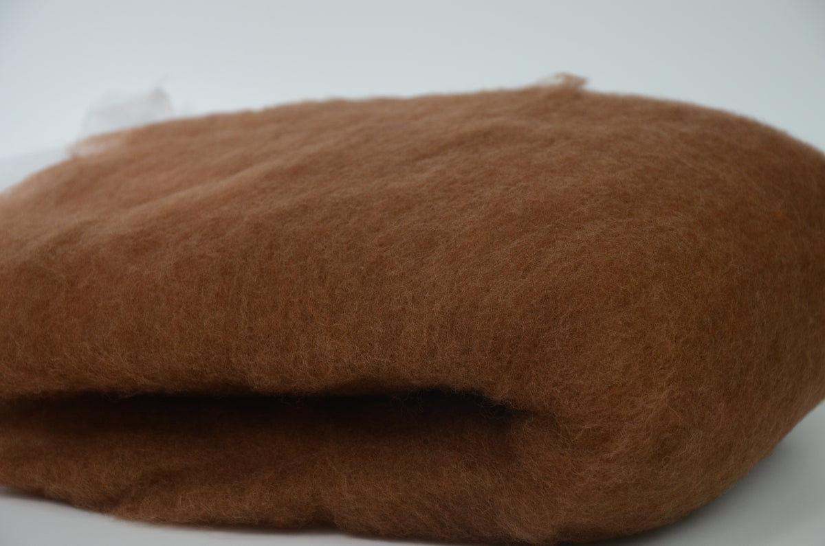 MEDIUM BROWN- American Farm, Medium Grade Wool Batt- Needle Felting, W ...