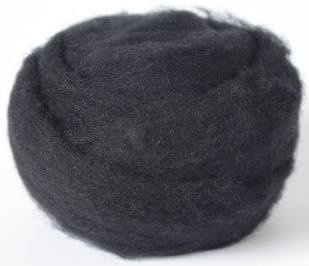 BLACK- American Farm Wool- Merino Wool Roving for Felting, Spinning, W ...