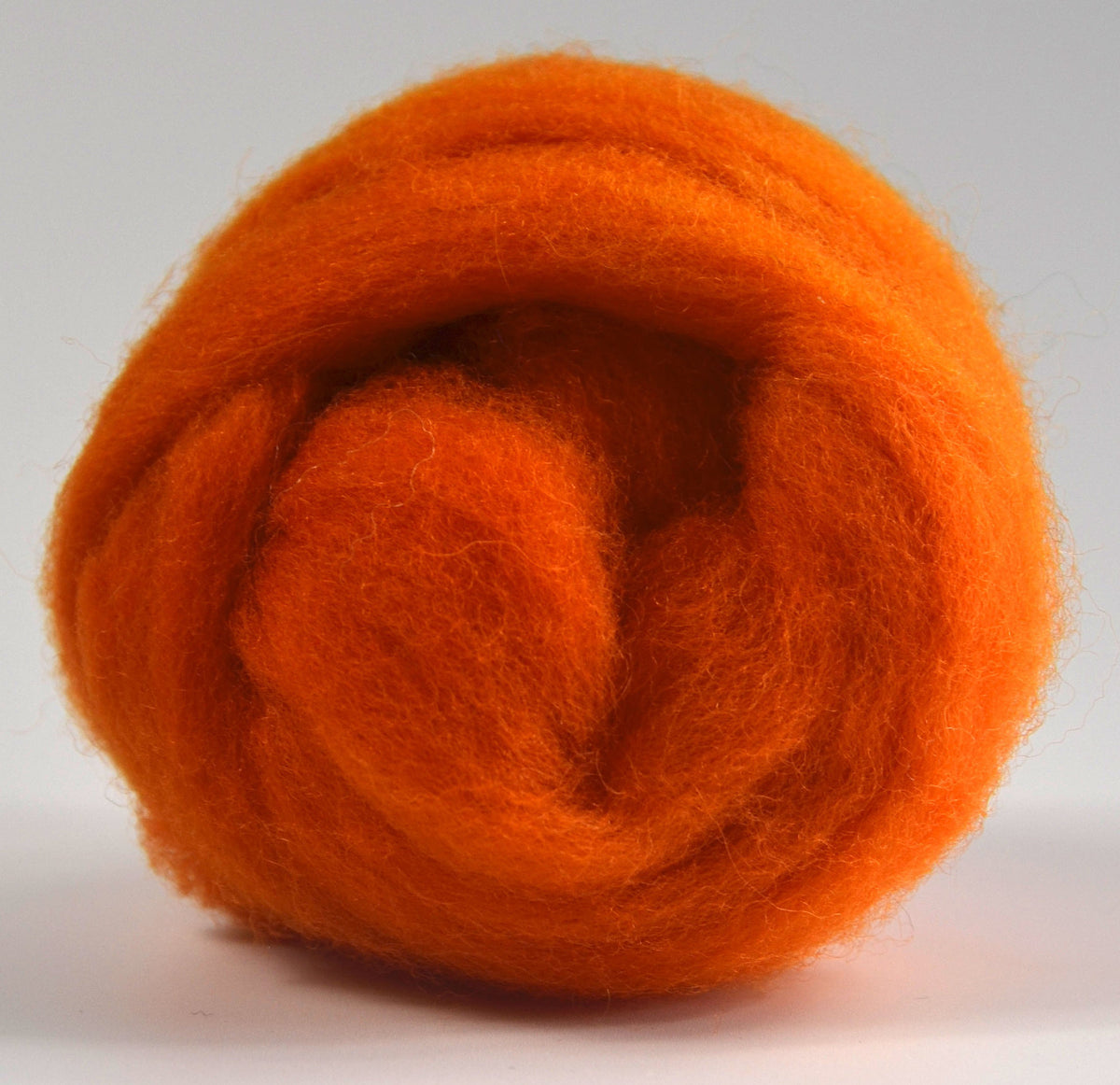 PUMPKIN ORANGE- American Farm Wool- Medium Grade Wool Roving for Felti ...